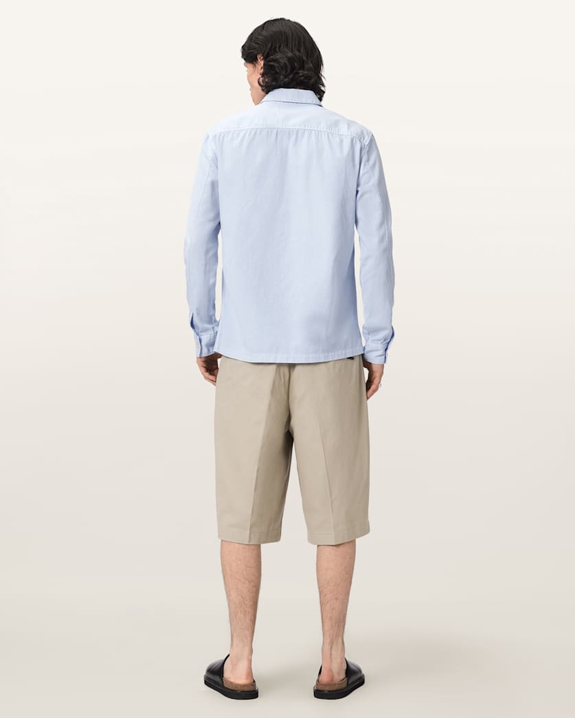 Castro Wide Leg Cotton Shorts PASILLA BROWN | ALLSAINTS US